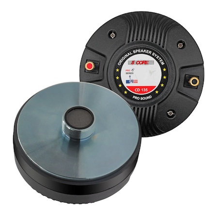 5 Core 5 Core Compression Driver - 1350W PMPO - Titanium Tweeter Diaphragm 8 Ohm Throat Twist ...